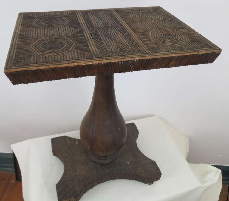 Adirondack Twig Mosaic Side Table at 1stDibs