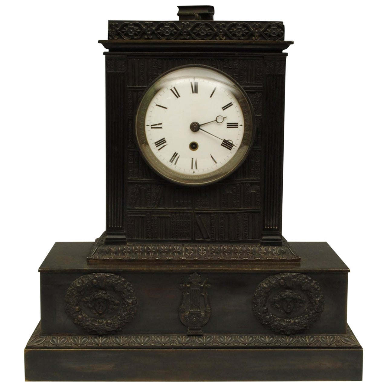 Vintage Regal Lion Standing Mantle Clock with Modern Clock Movement For ...
