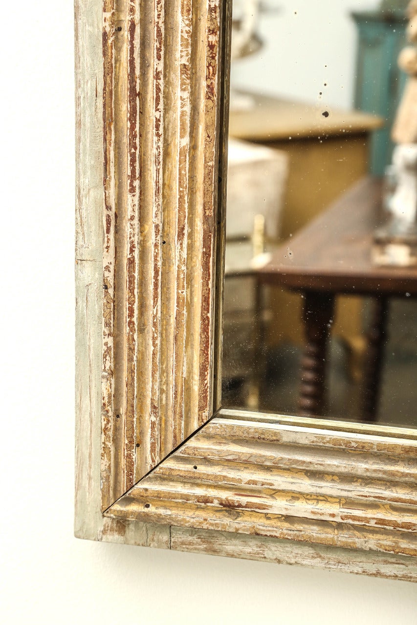18th Century Pair of Reeded Mirrors at 1stDibs