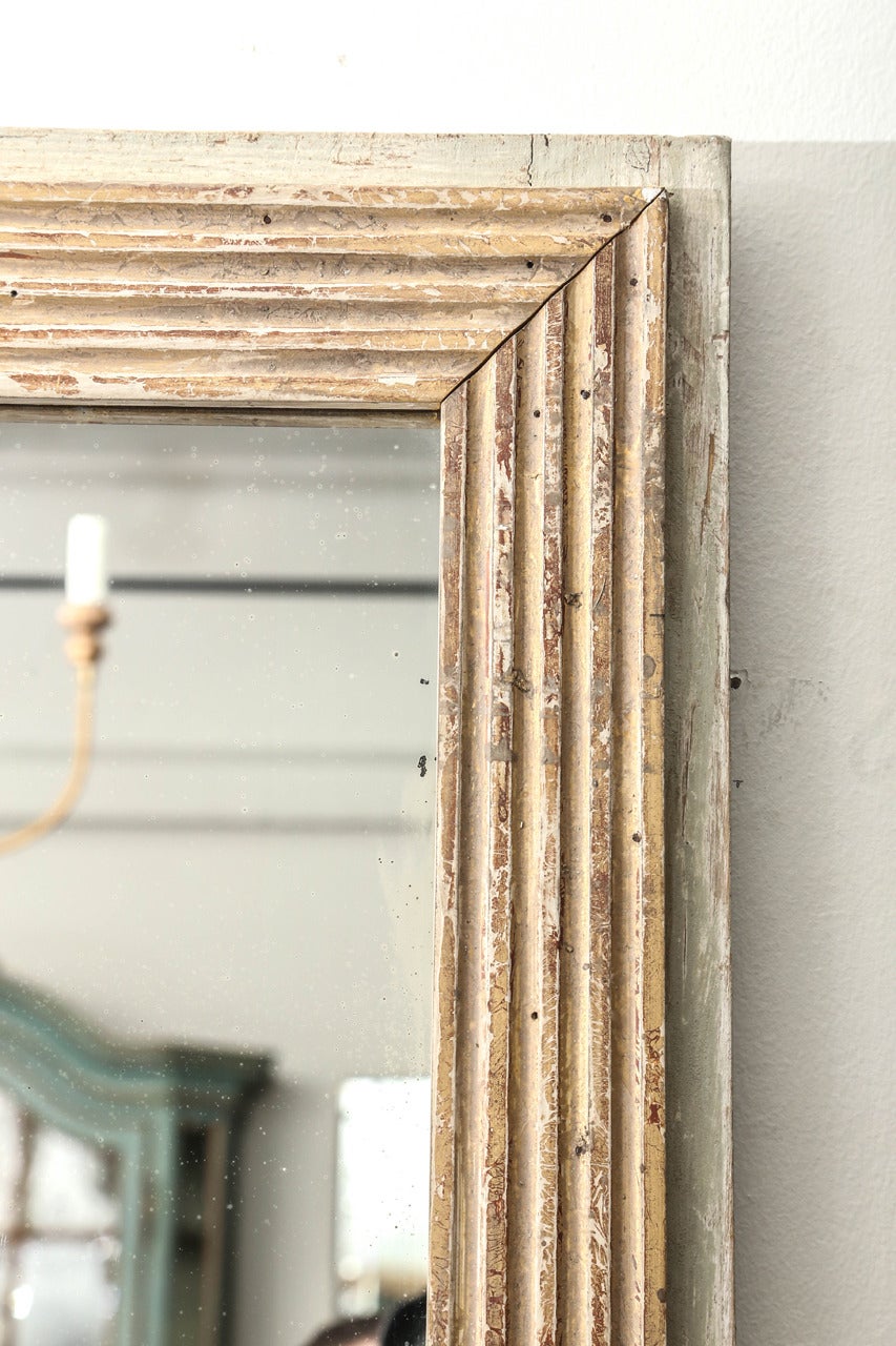 18th Century Pair of Reeded Mirrors at 1stDibs