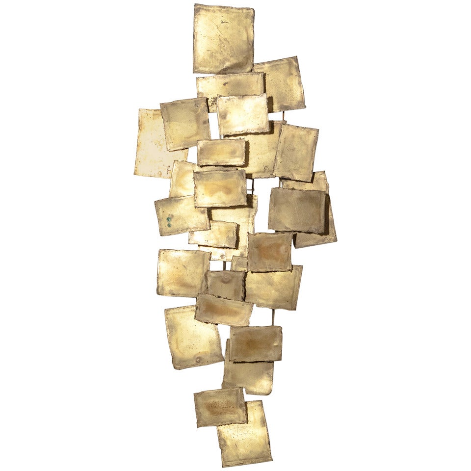 Metal Cubic Wall Sculpture at 1stDibs