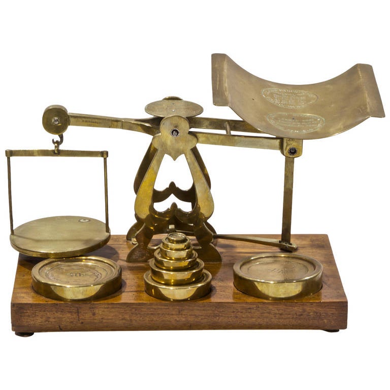 English Scale and Weights for Letters at 1stDibs