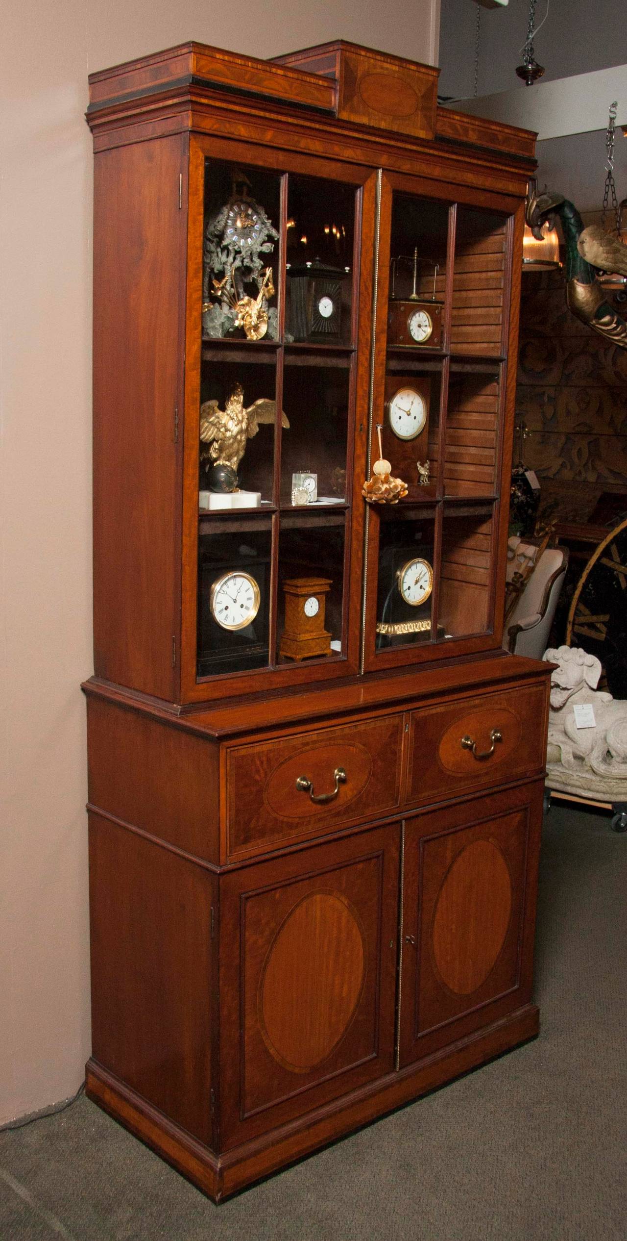 Rare Near Pair of Regency Bookcases For Sale at 1stdibs