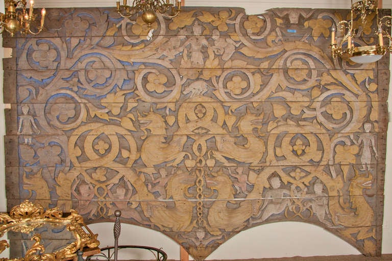 Large Tibetan Temple Wall panel at 1stDibs
