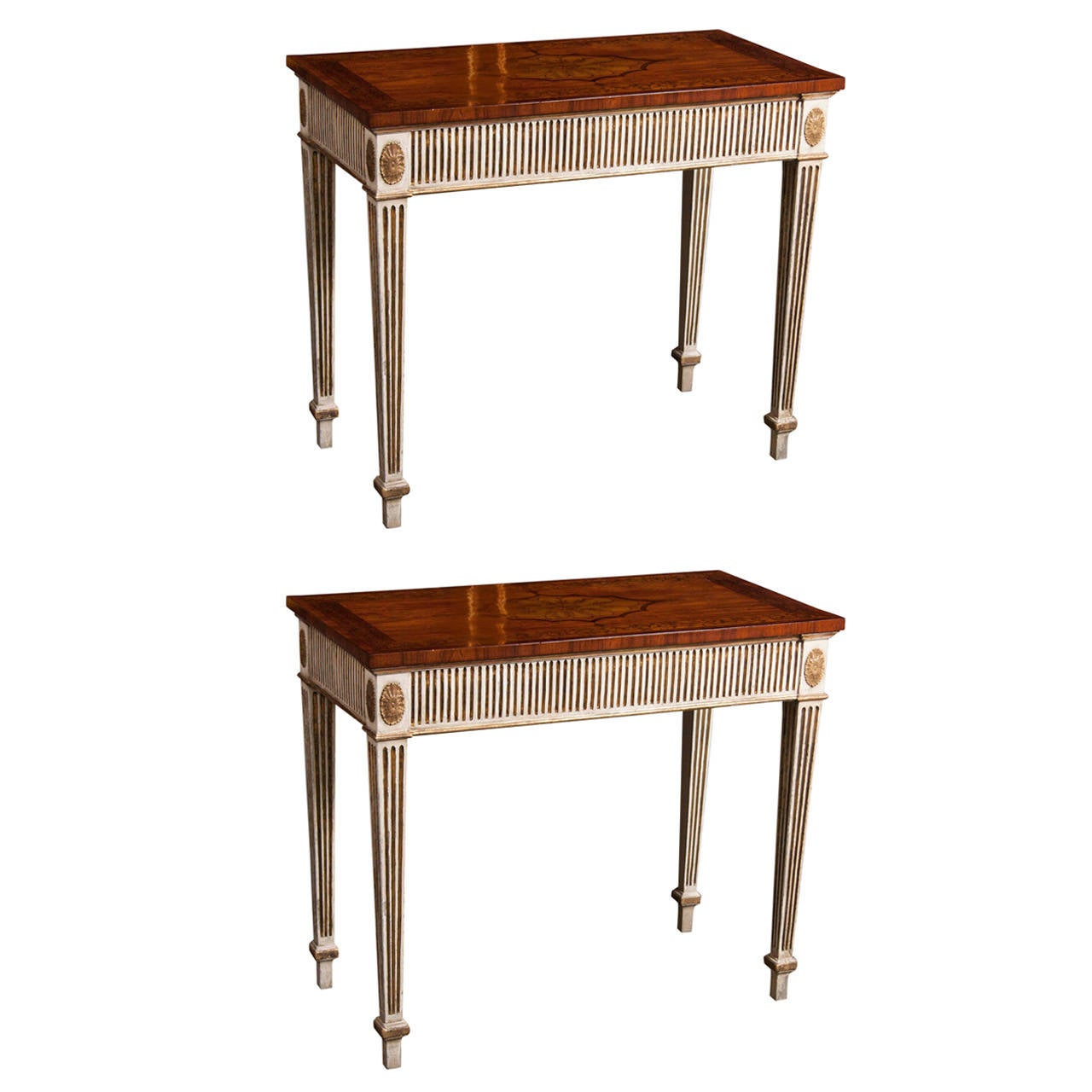 Pair of Adams Style Console Tables at 1stDibs