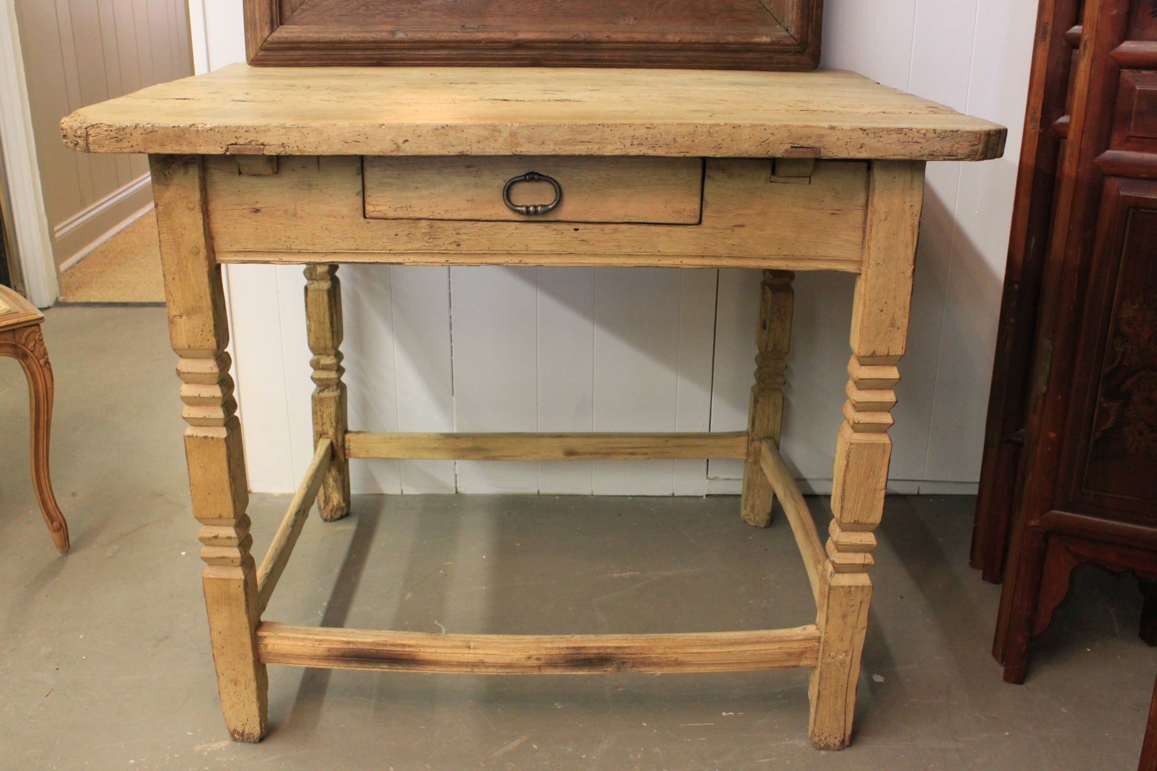 19thc Chinese Pine Side Work Table For Sale at 1stDibs