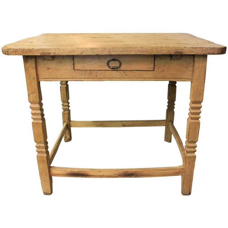 19thc Chinese Pine Side Work Table For Sale at 1stDibs