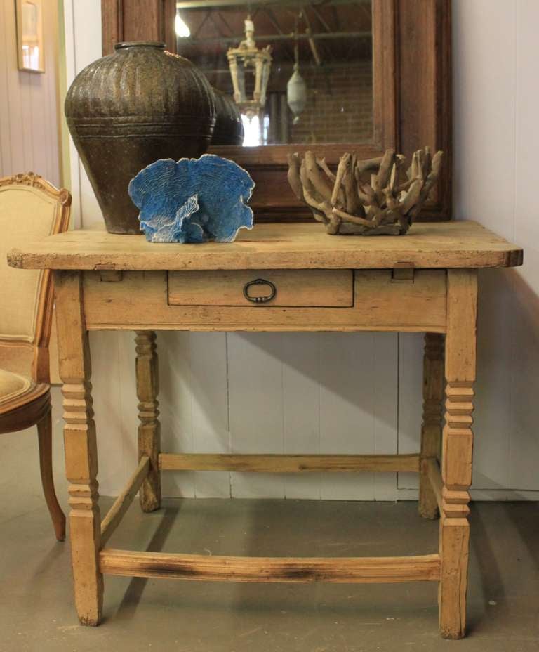 19thc Chinese Pine Side Work Table For Sale at 1stDibs