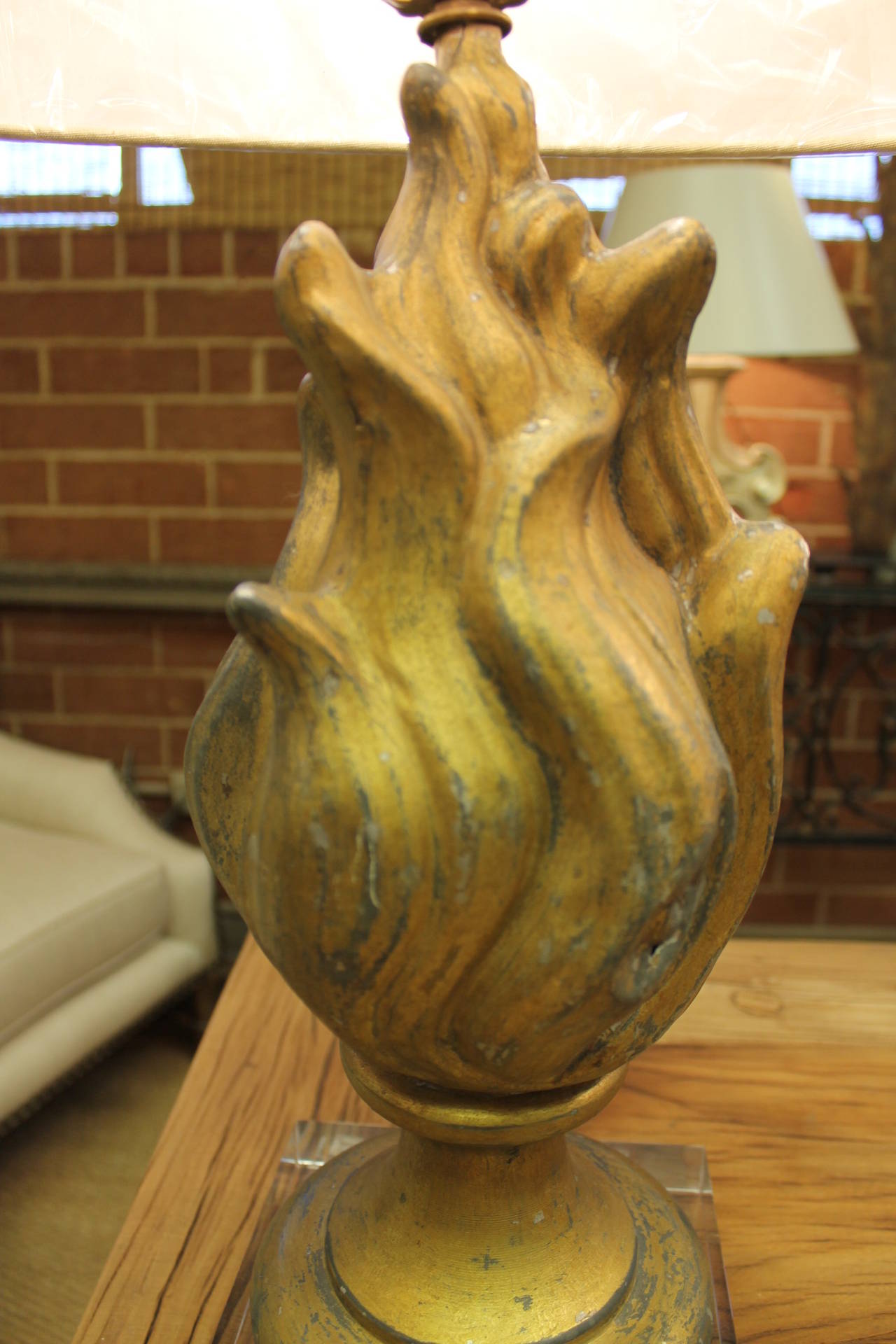 19th Century French Roof Flame Finials as Lamps For Sale at 1stDibs