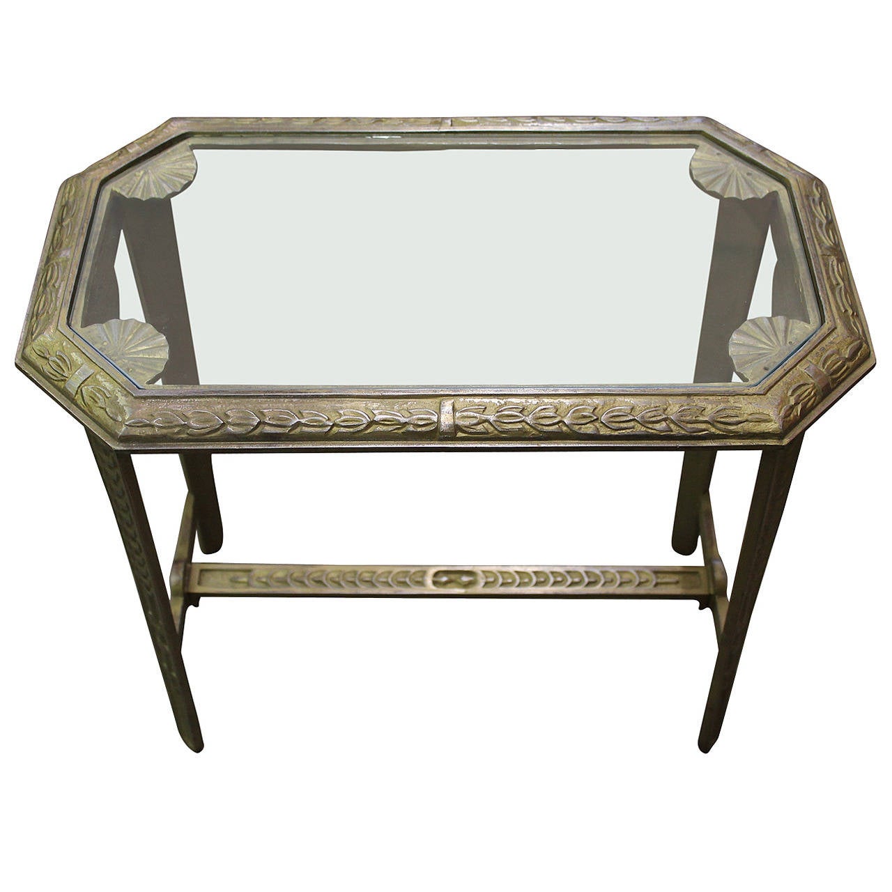 Heavy Cast Iron, Art Deco, Side Table at 1stDibs