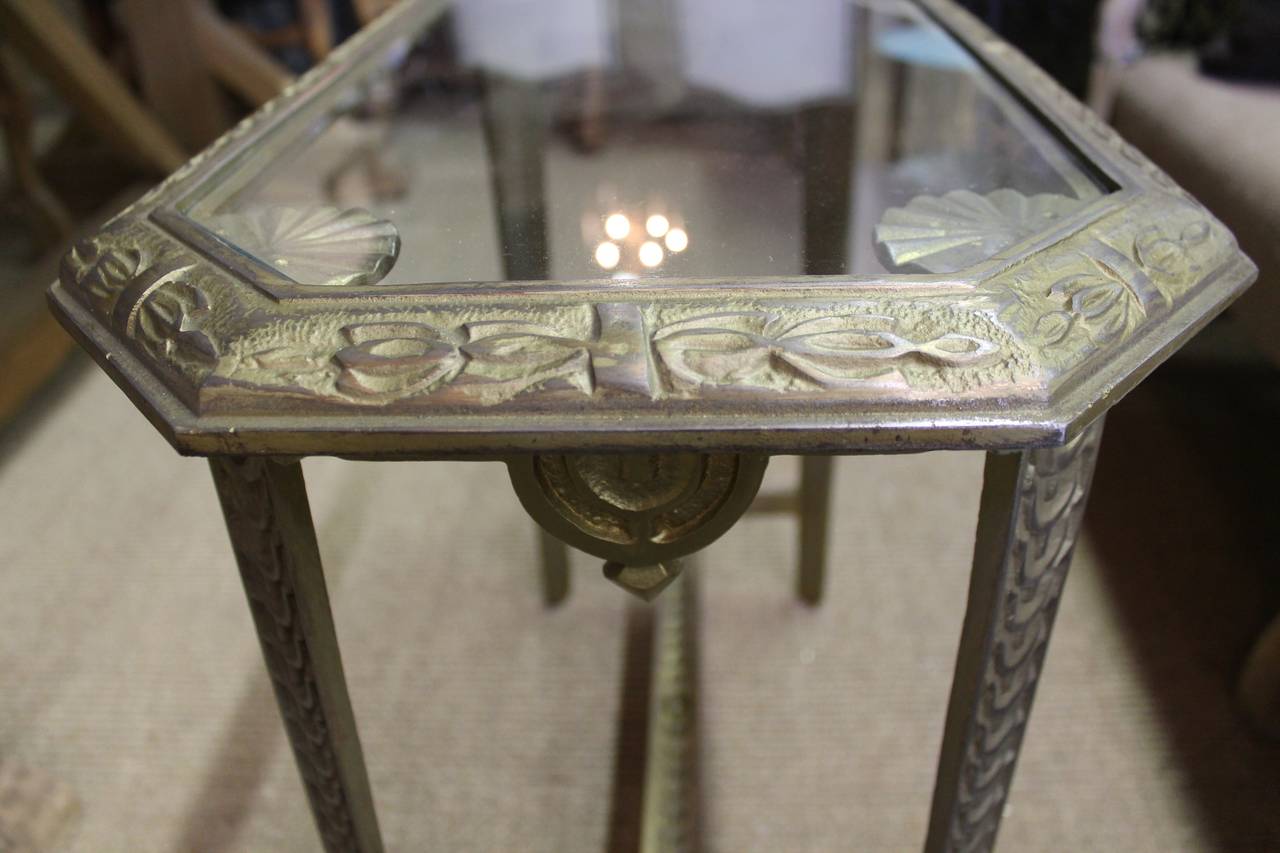 Heavy Cast Iron, Art Deco, Side Table at 1stDibs