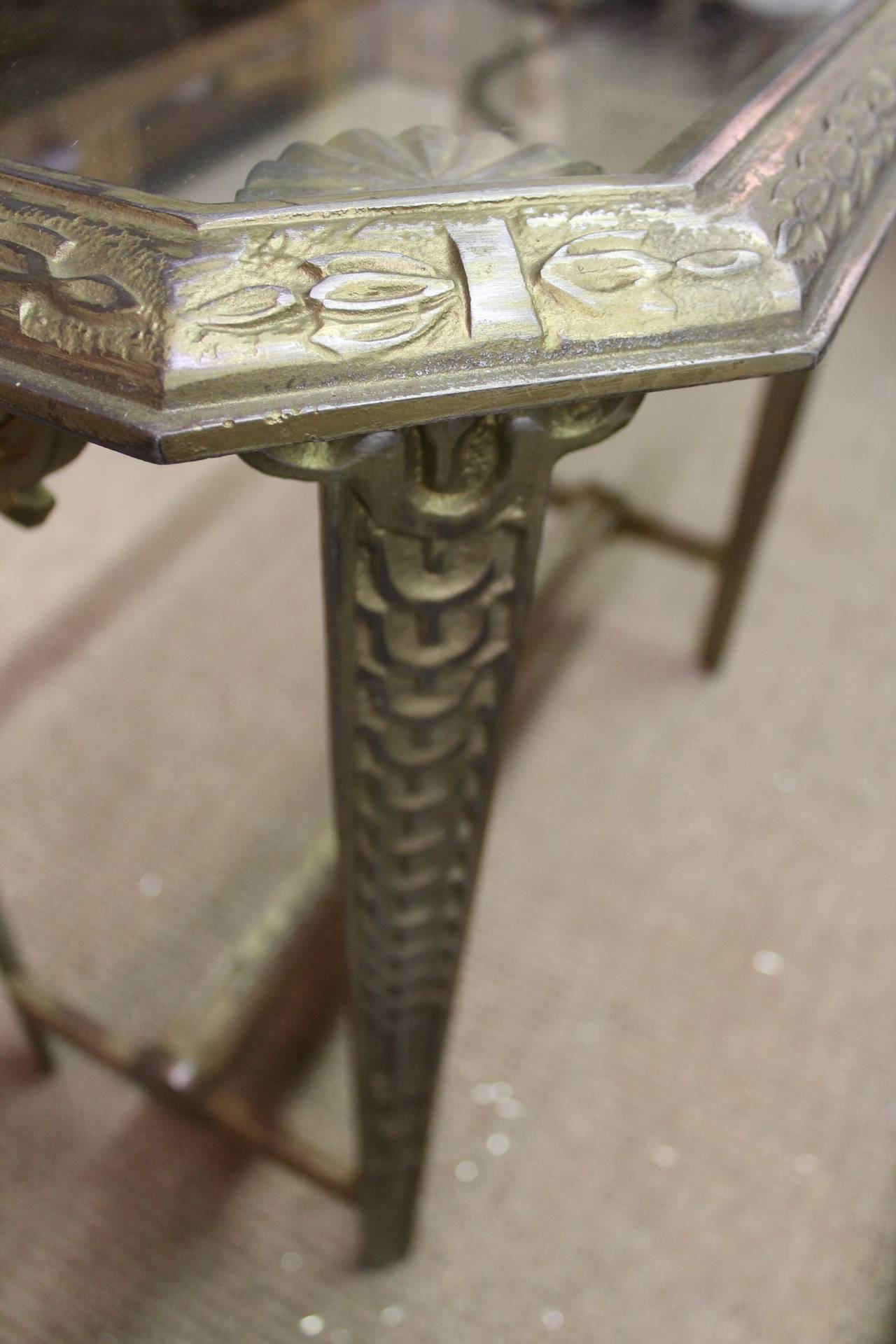 Heavy Cast Iron, Art Deco, Side Table at 1stDibs