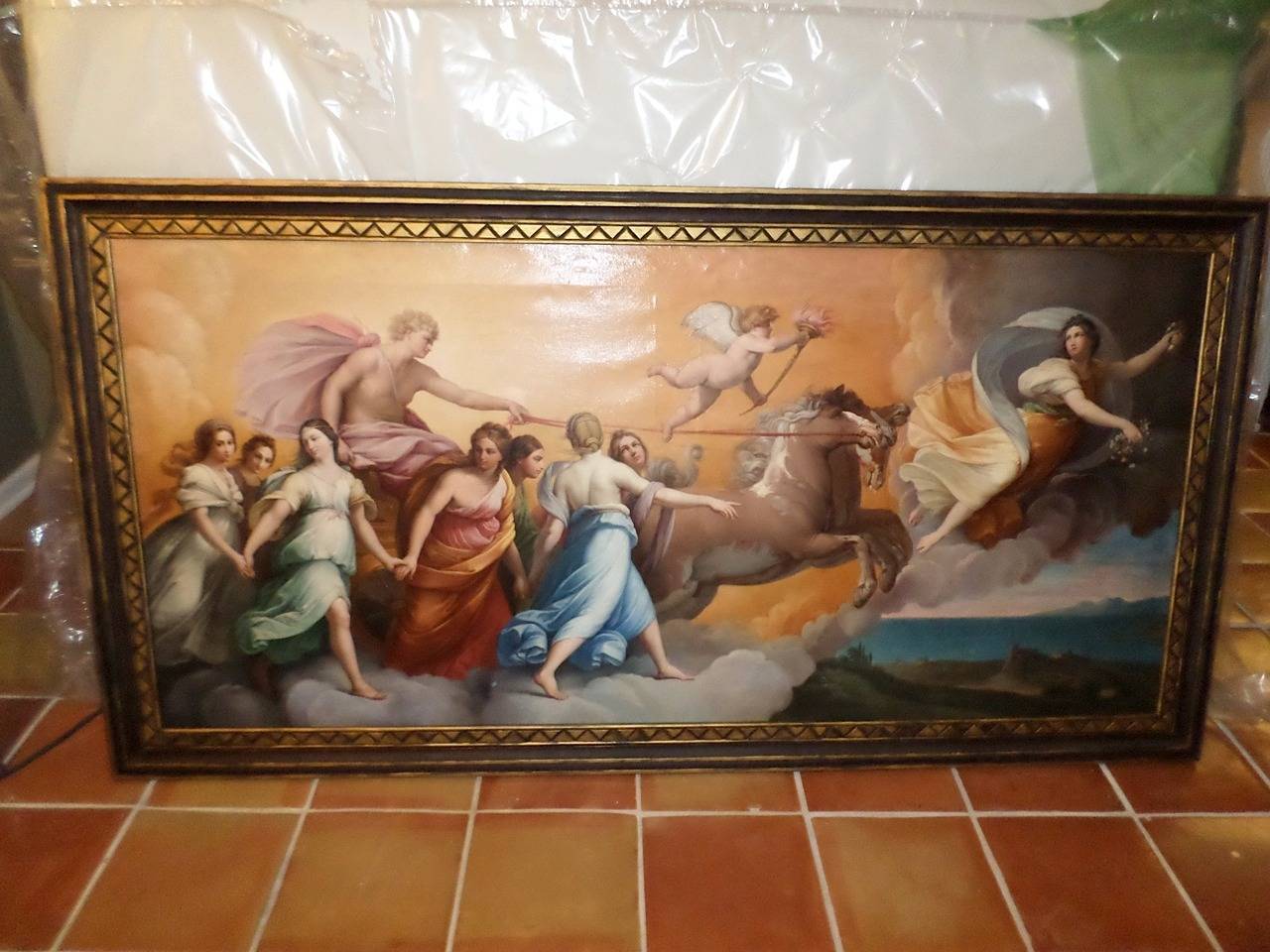 19th Century Oil of Apollo Rising with the Dawn Painting at 1stDibs