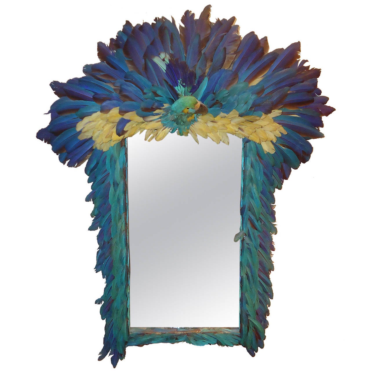 Wild Bespoke Parrot Mirror at 1stDibs