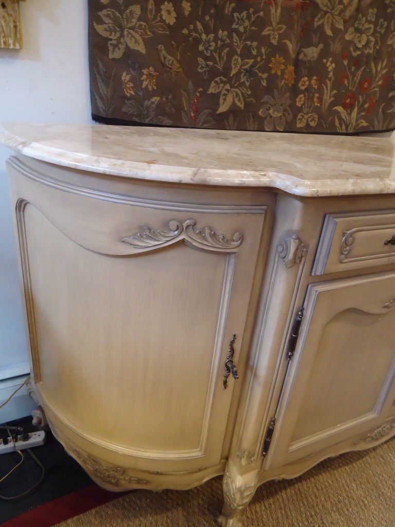 Painted Country French Custom Buffet Sideboard at 1stDibs