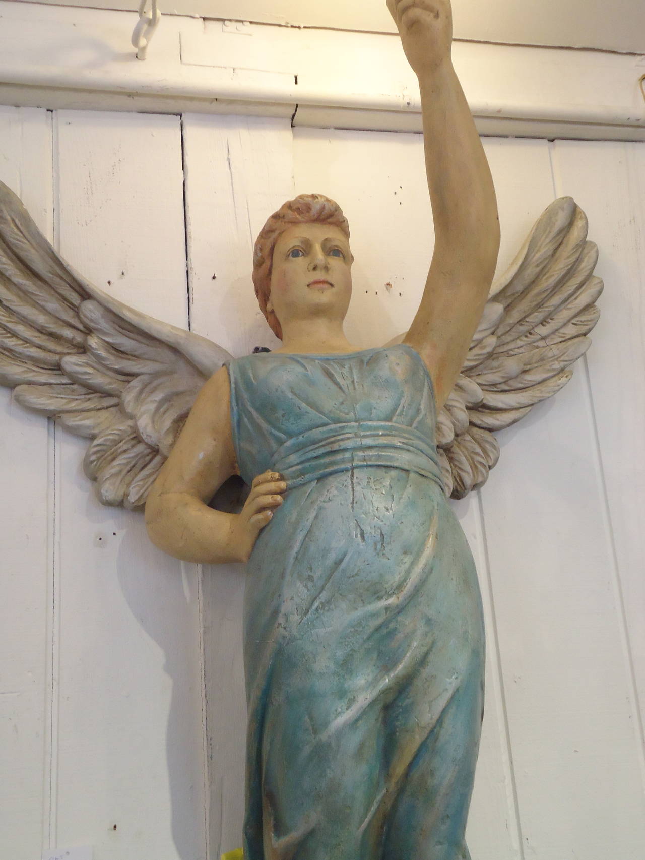 Fabulous Large Angel Sculpture Sconce at 1stDibs