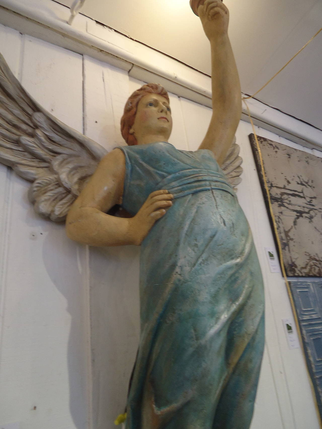 Fabulous Large Angel Sculpture Sconce at 1stDibs