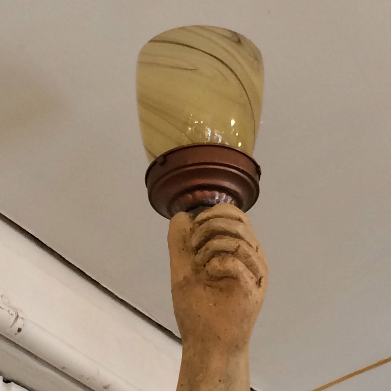 Fabulous Large Angel Sculpture Sconce at 1stDibs