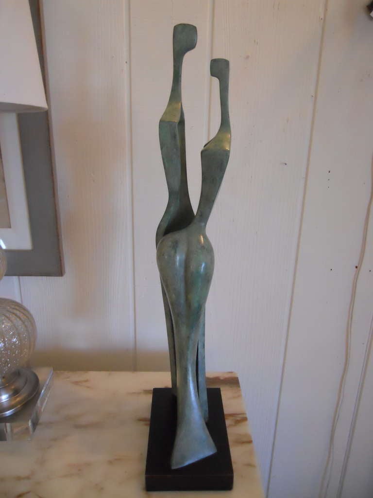 Sensual Modern Abstract Sculpture of Lovers at 1stDibs