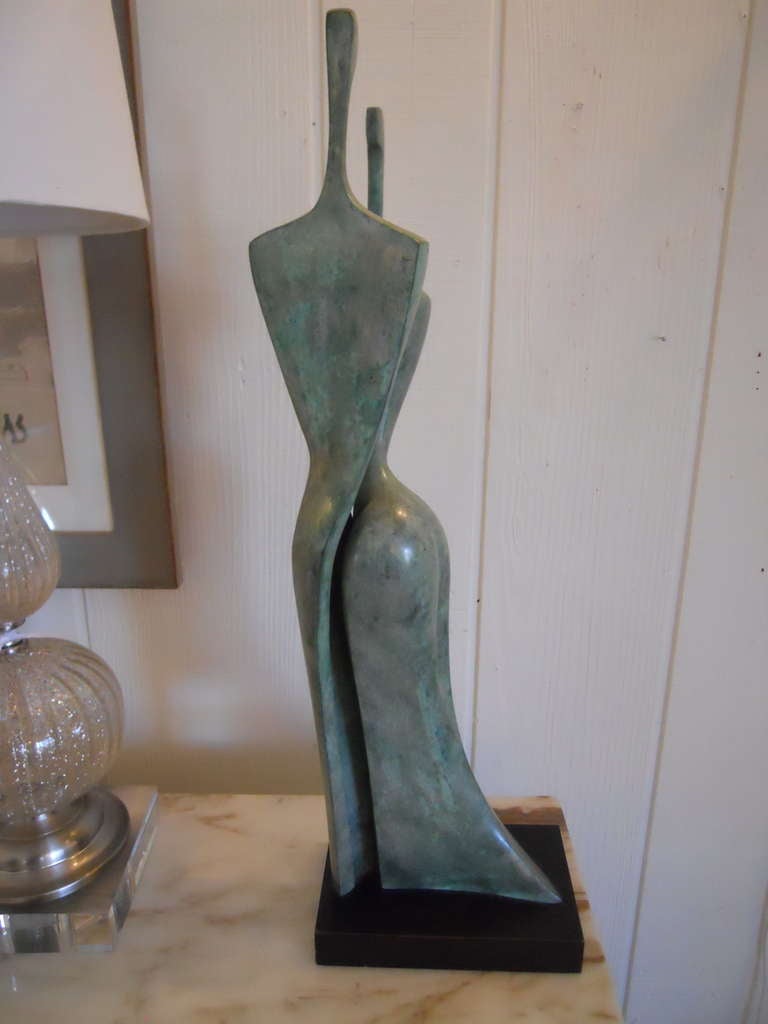 Sensual Modern Abstract Sculpture of Lovers at 1stDibs