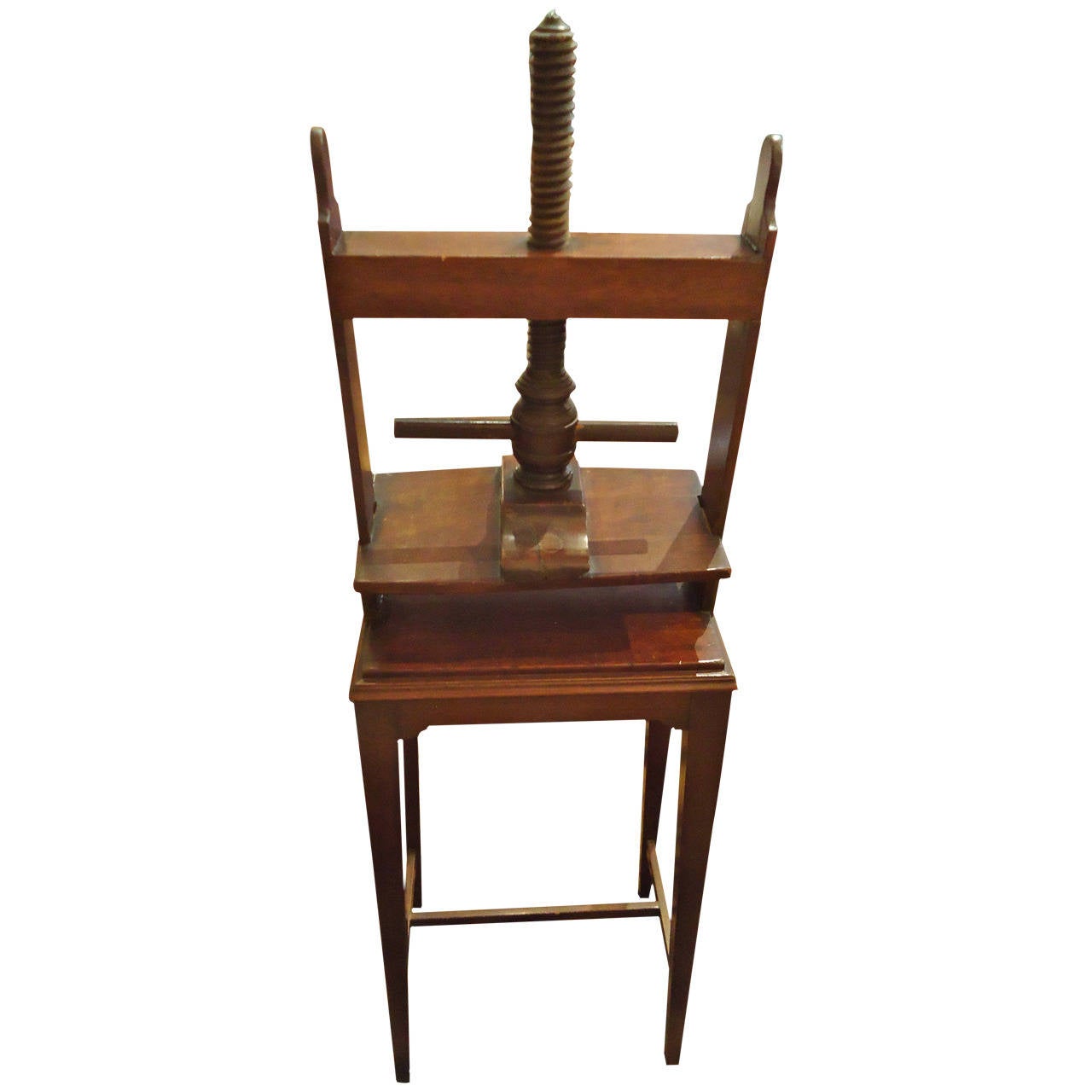 Elegant Antique Mahogany Book Press at 1stDibs