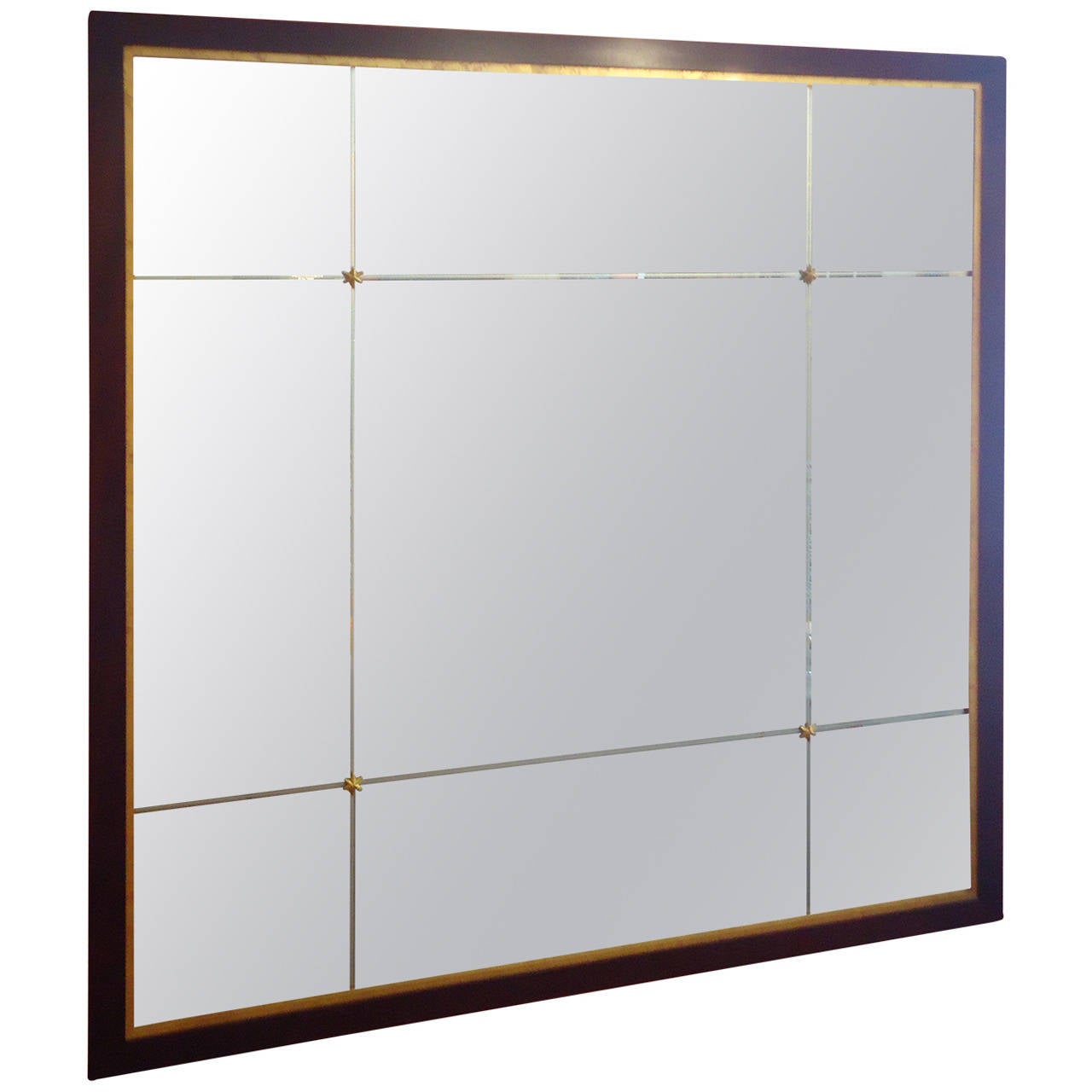 Square Barbara Barry Etched Glass Mirror at 1stDibs