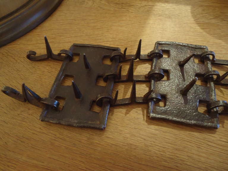 Hand Wrought Iron War Dog Collar at 1stDibs