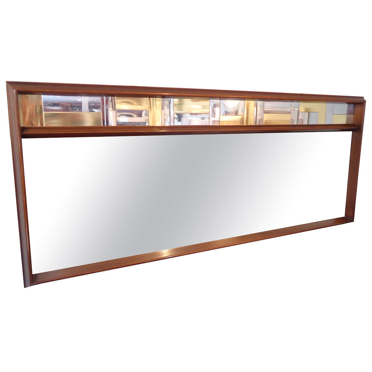 Cool Mid-Century Modern Long Horizontal Mirror at 1stDibs | large ...