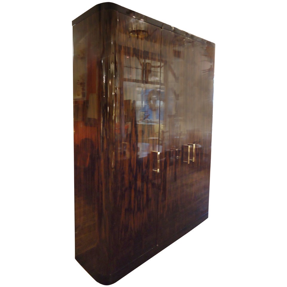 Magnificent Custom Moderne Armoire at 1stDibs