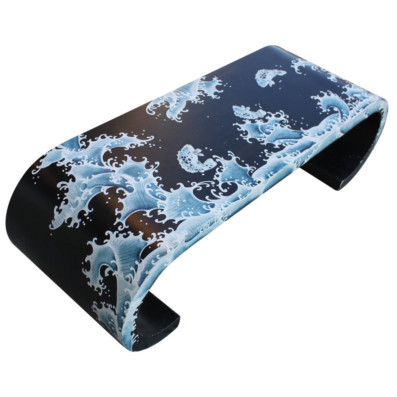 Hand-Painted Japanese Scroll Table at 1stDibs