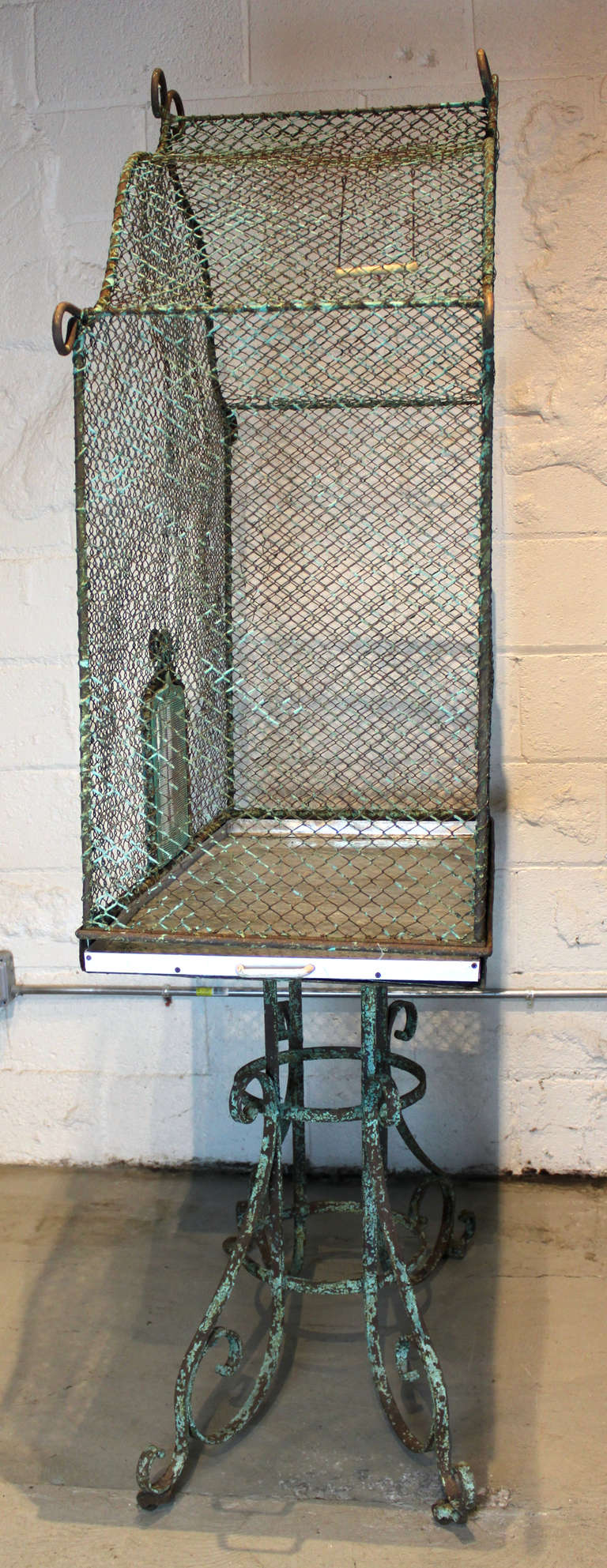 Antique French Birdcage with Stand at 1stDibs