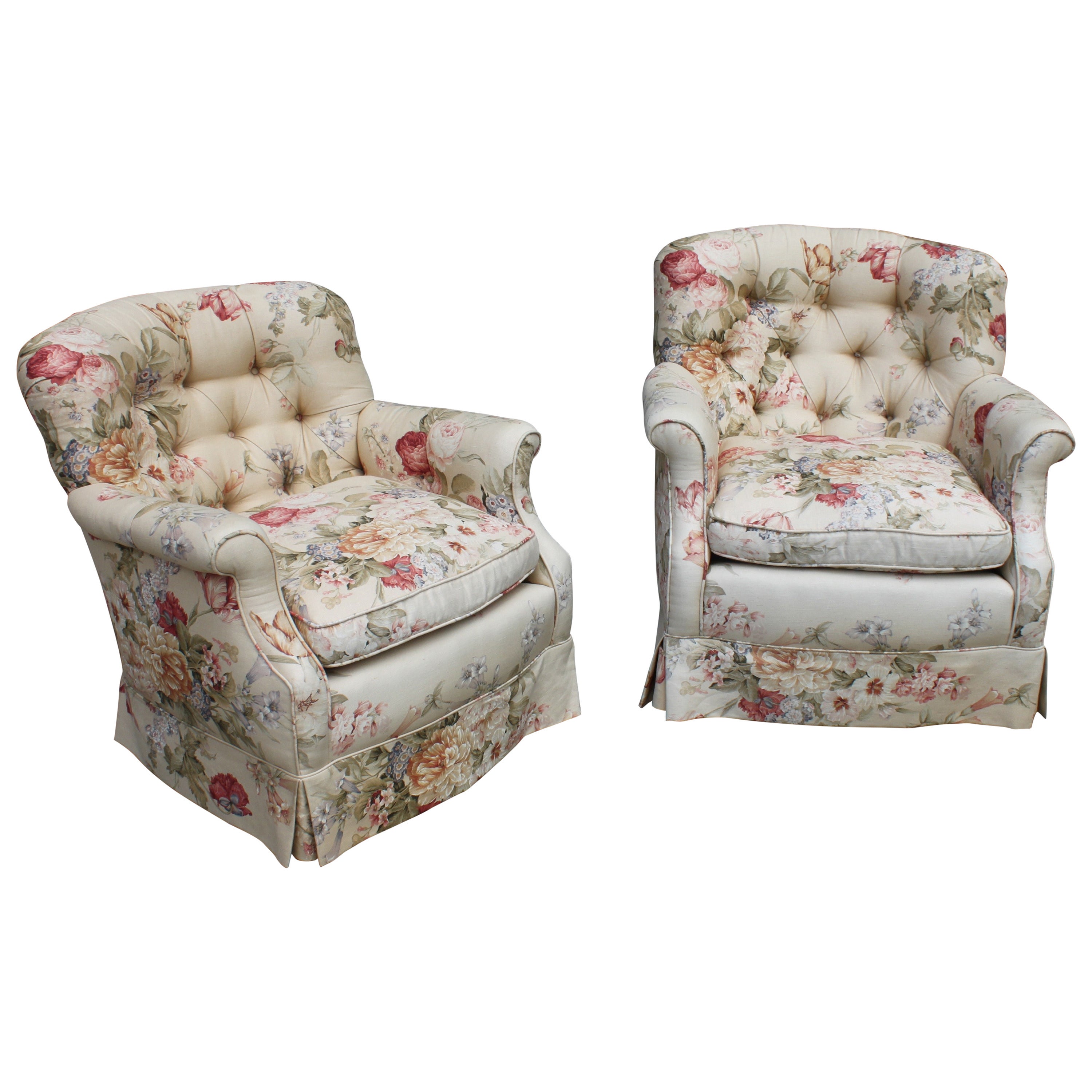 Pair of Vintage Frame Lounge Club Chairs For Sale at 1stDibs