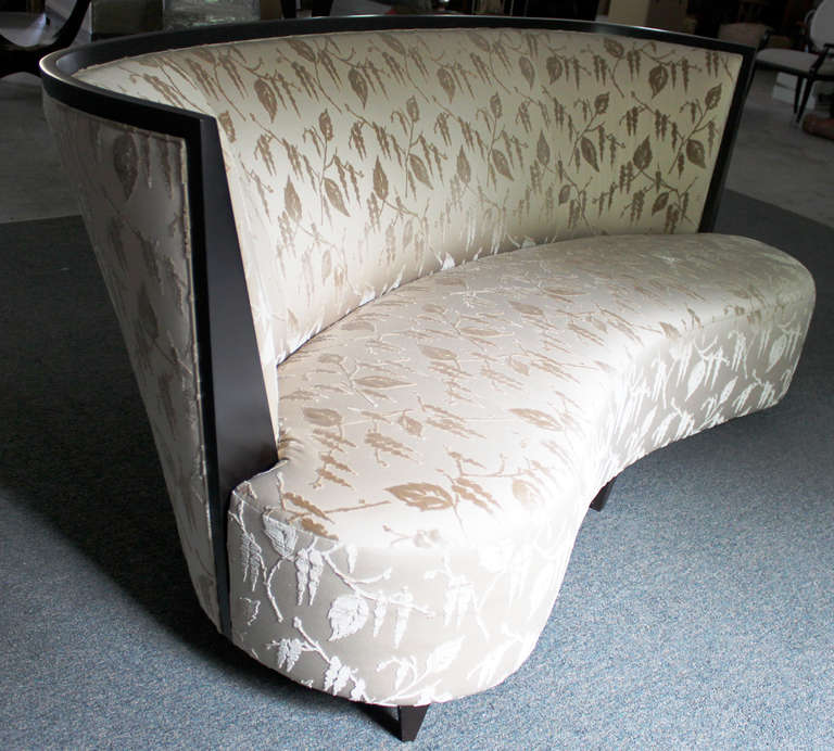 Donghia High Back Curved Settee at 1stDibs