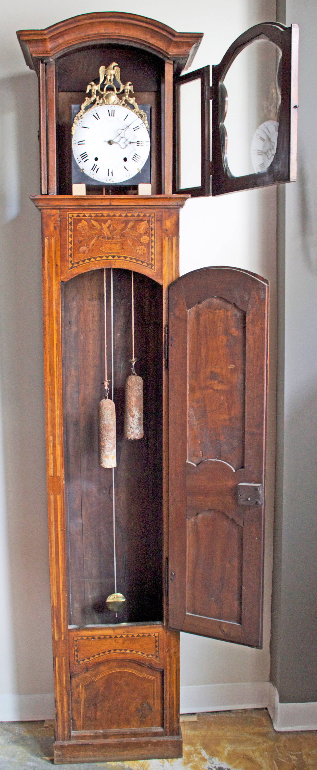 French 18th Century Long Case Clock or Comtoise at 1stDibs