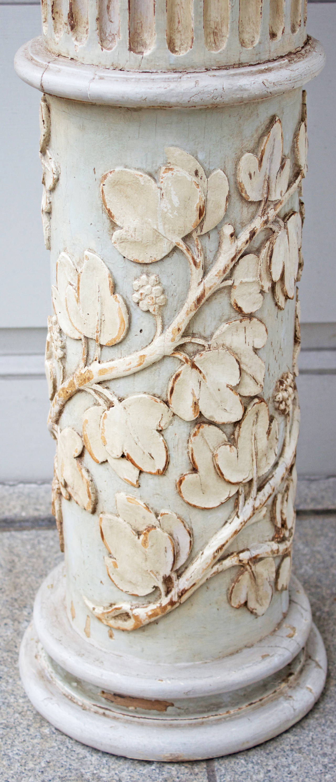 18th Century French Painted Fluted Column with Corinthian Capital at ...