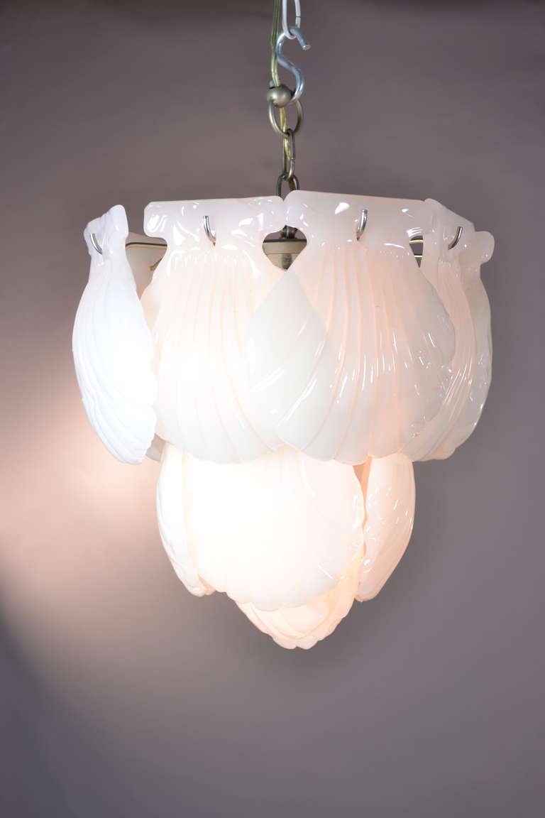 Murano Shell Chandelier For Sale at 1stDibs | glass shell chandelier ...