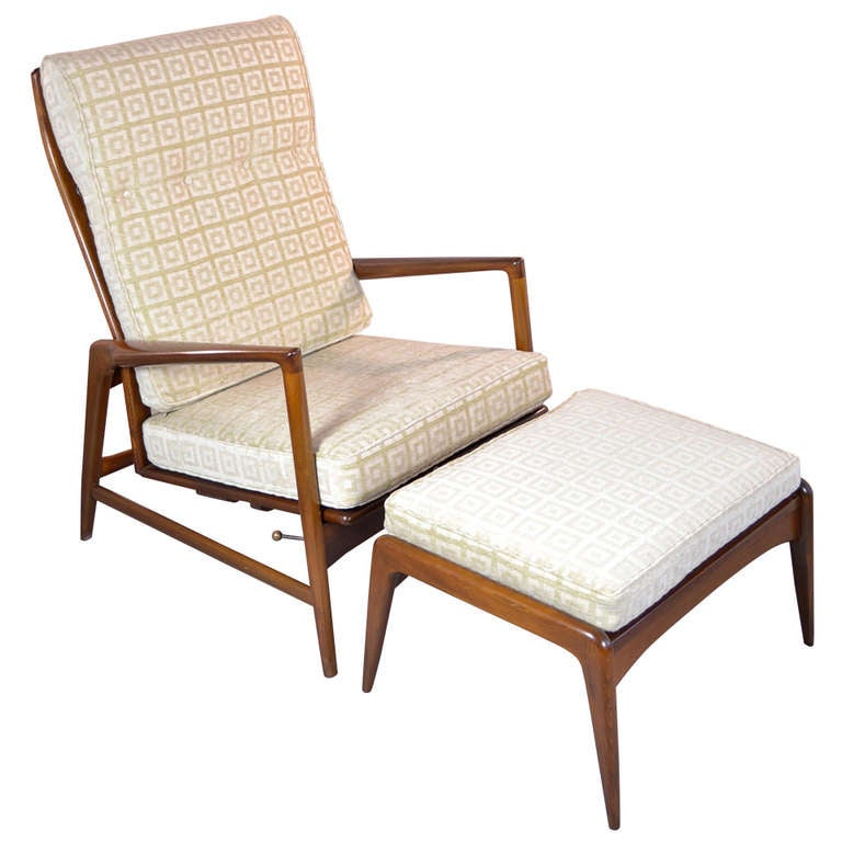 Selig Chair and Ottoman at 1stDibs