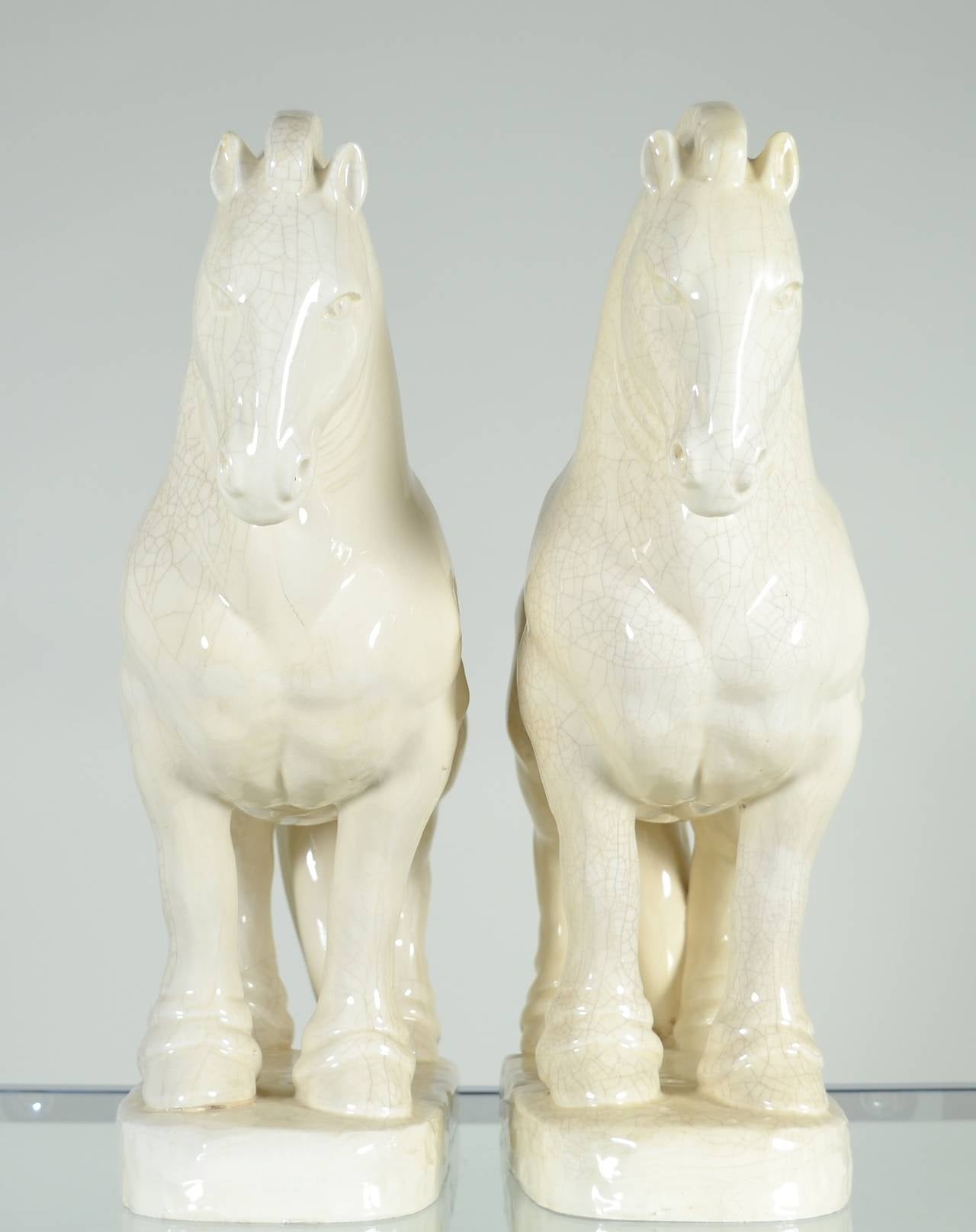 Italian Ceramic Horse Sculptures, Lorin Marsh at 1stDibs