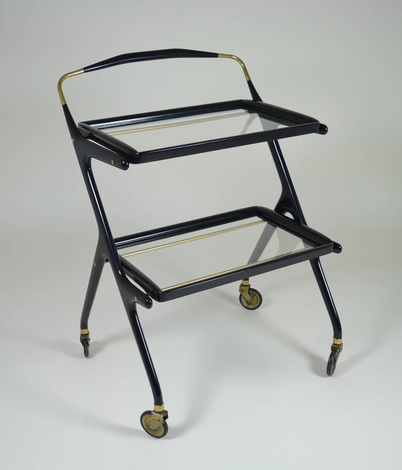 Cesare Lacca Modern Cocktail Cart, Italy 1950 at 1stDibs