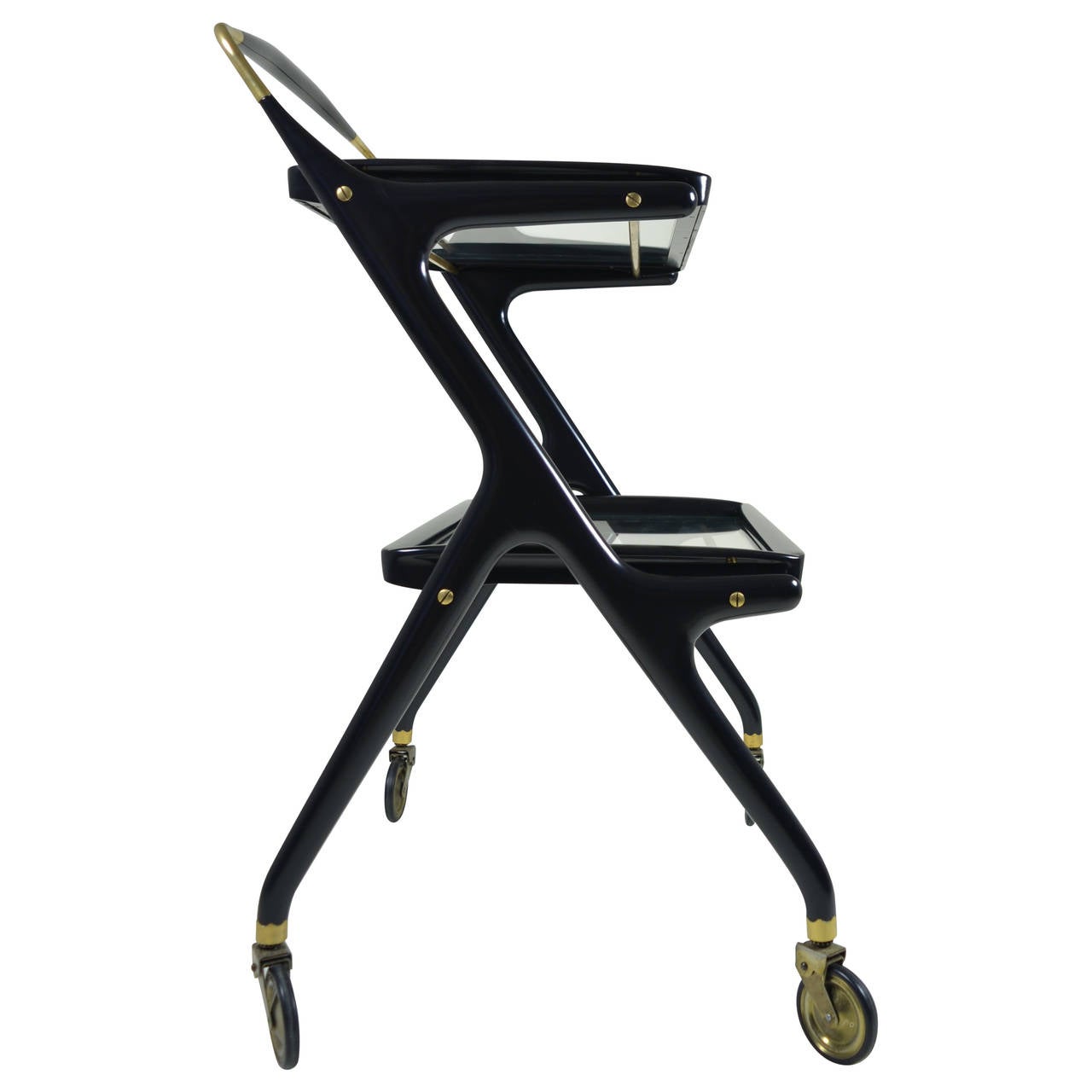 Cesare Lacca Modern Cocktail Cart, Italy 1950 at 1stDibs