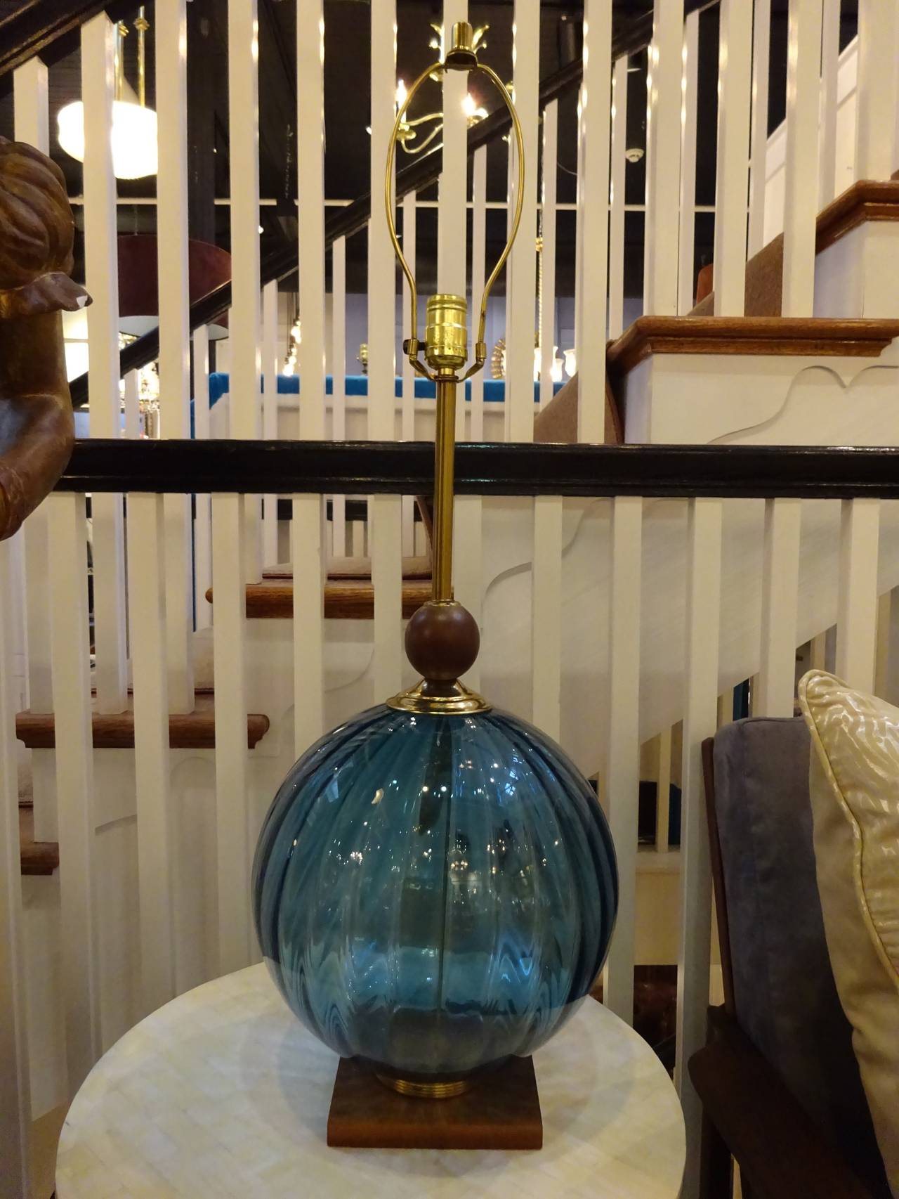 Pair of Blenko Stye Lamps at 1stDibs