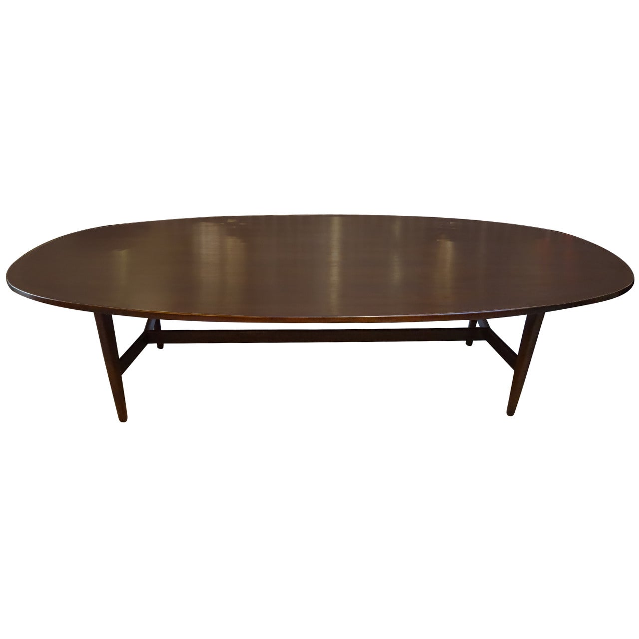 Jens Risom Attributed Oval Dining or Conference Table at 1stDibs