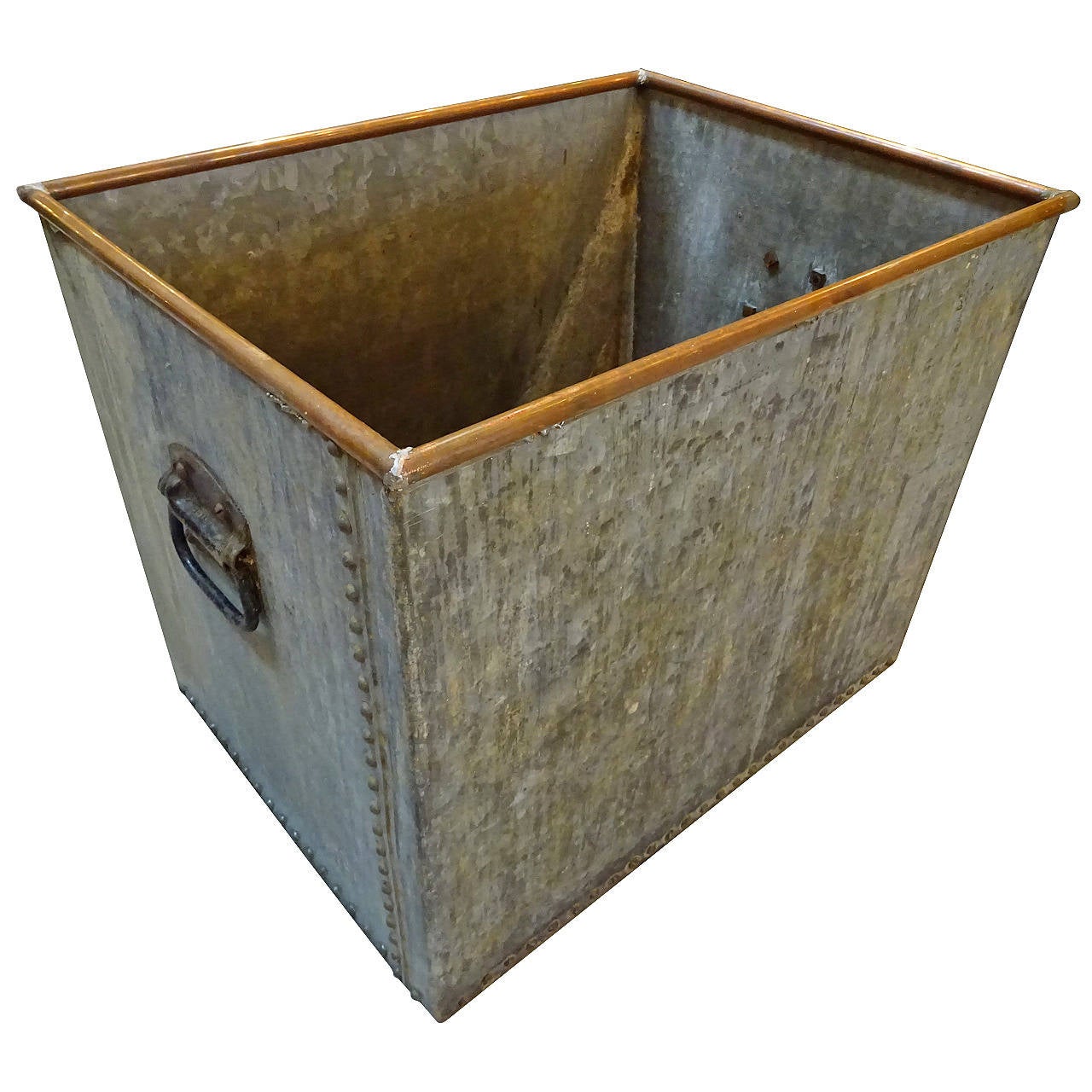 Early 20th Century Copper Rimmed Container at 1stDibs