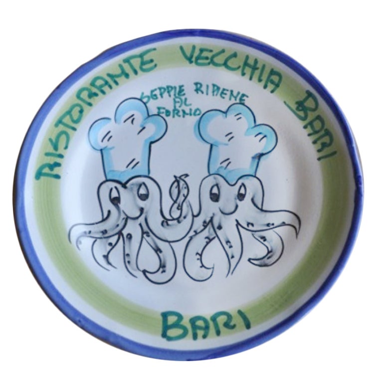 Vintage Boun Ricordo Plate From Italy - Bari For Sale at 1stDibs