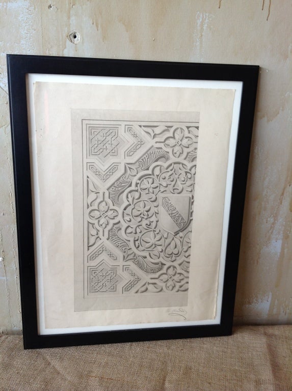 Morando Morandi Watercolor Painting of Arabic Palace Ceiling For Sale ...