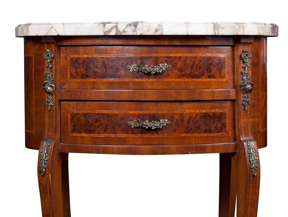 French Commode, Side, End, Tea Table with Marble Top, 19th Century at ...