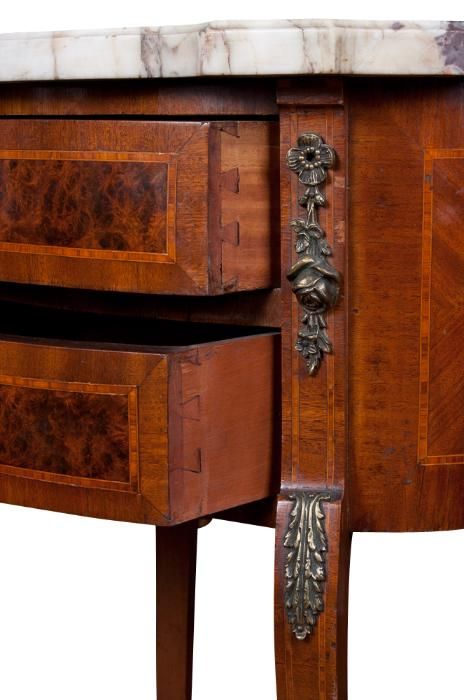 French Commode, Side, End, Tea Table with Marble Top, 19th Century at ...