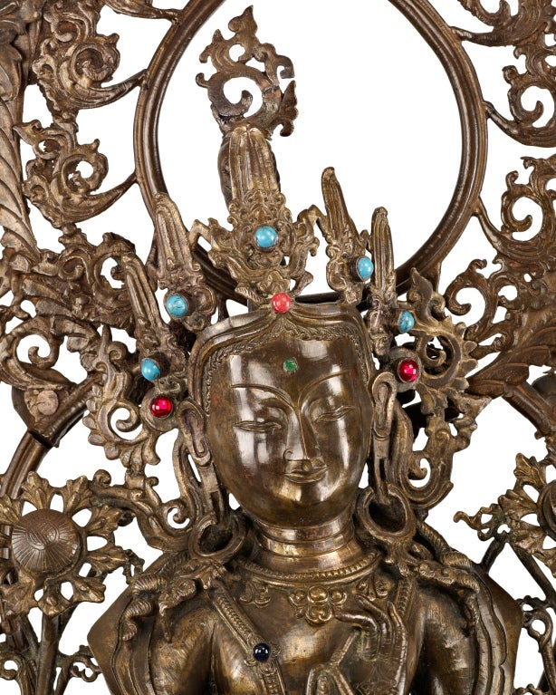 A large and impressive Nepalese bronze altar group at 1stDibs