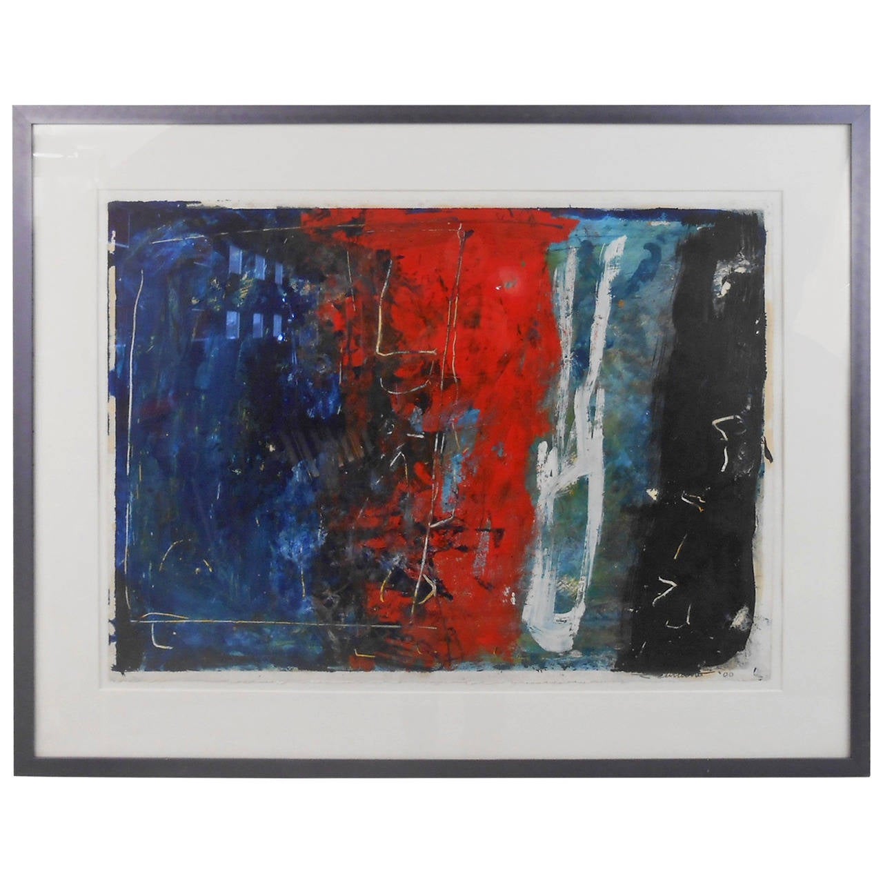 Unique Contemporary Abstract Oil Painting Signed For Sale at 1stDibs