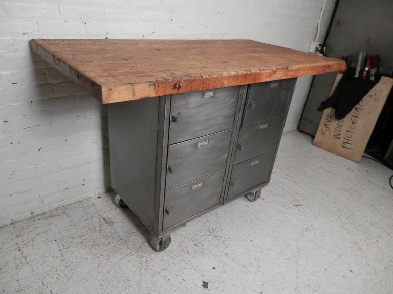 Work Table w/ Locker Base at 1stDibs